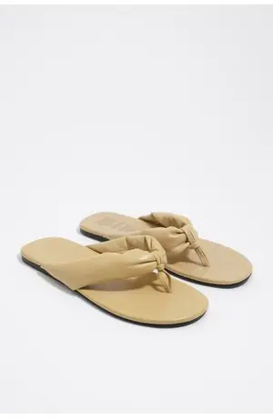 Bimba Y Lola Leather Tubular Flat Sandal