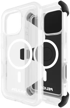 PELICAN Voyager Magsafe Case With Holster For Apple - Clear