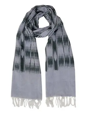 PASSION LILIE Light & Olive Banded Stripes Scarf