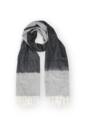 PASSION LILIE And Gray Timeless Scarf - Black