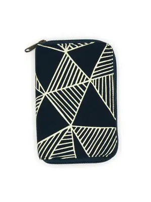 FAIR ANITA Geometric Zip Jewelry Organizer - Navy