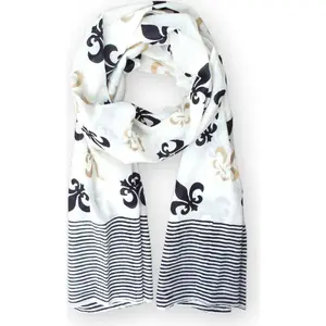 PASSION LILIE Fleur De Lis Scarf - White
