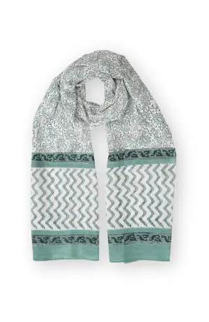 PASSION LILIE Paisley Scarf - Mint