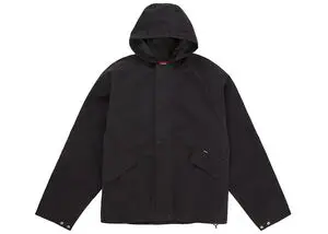 Supreme Hooded Raglan Jacket - Black