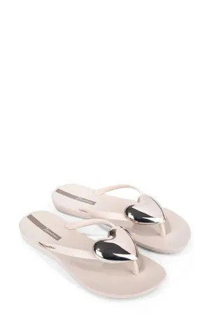 Ipanema Maxi Fashion Iv Flip Flop - Beige/gold
