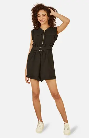 YUMI Utility Playsuit - Black