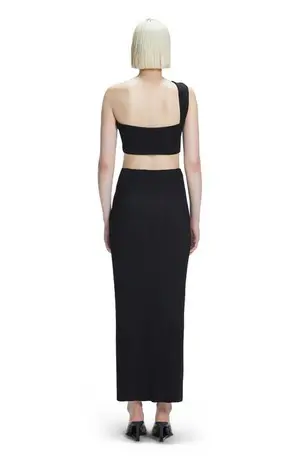 MOEVA Lane One-shoulder Ruched Cover-up Top