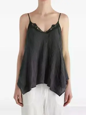 MARC LE BIHAN Lace Trim Handkerchief Hem Camisole