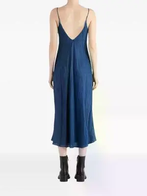 MARC LE BIHAN Crinkled Silk Midi Dress