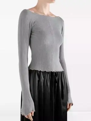 MARC LE BIHAN Crinkled Raw-edge Top