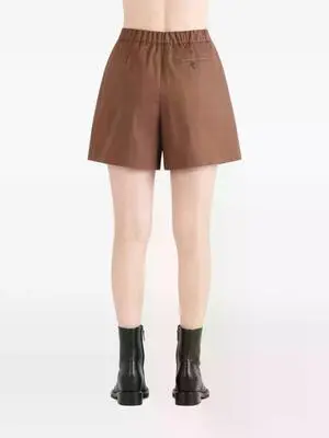 MARGARET HOWELL Pleated Silk Shorts