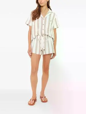 The Upside Baja Elias Striped Shorts - White
