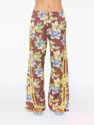 The Upside Isla Juliet Floral-print Wide-leg Track Pants