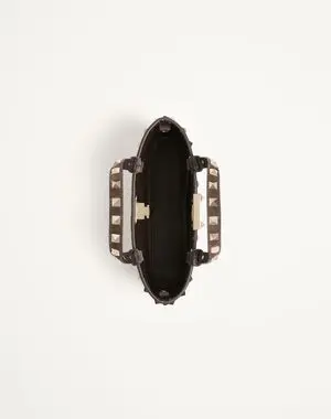 Valentino Garavani Rockstud Suede Mini Shopping Bag - Ebony