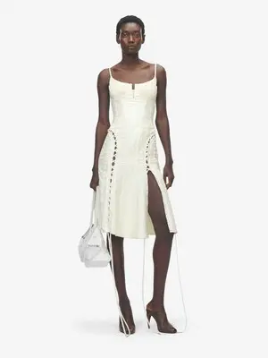 Alexander McQueen Floral Jacquard Corset Dress