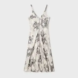 Paul Smith Blurred Polka Dot Floral Dress