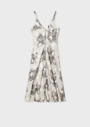 Paul Smith Blurred Polka Dot Floral Dress