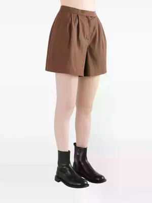 MARGARET HOWELL Pleated Silk Shorts