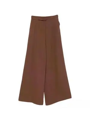 Imperial Belted Wide-leg Palazzo Pants - Brown