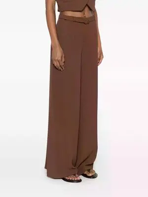 Imperial Belted Wide-leg Palazzo Pants