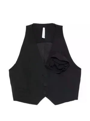 Imperial Cropped Floral Appliqué Top