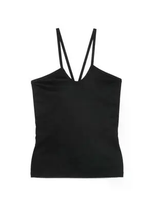 Imperial Ribbed Sleeveless Top - Black