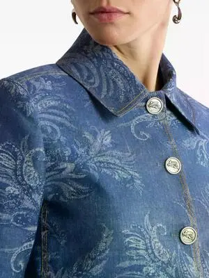 Etro Paisley Jacquard Denim Shirt