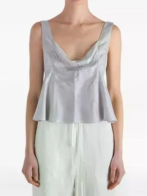 MARC LE BIHAN Cowl Neck Peplum Top