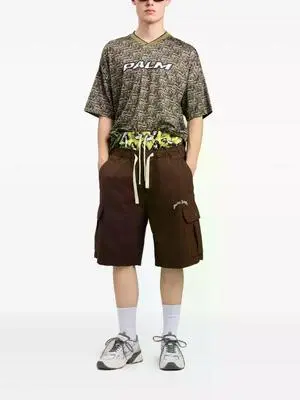 Palm Angels Curved Logo Cargo Shorts
