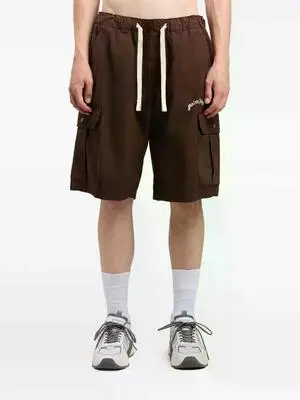 Palm Angels Curved Logo Cargo Shorts