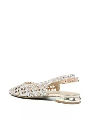 CARMELA Woven Slingback Flat Pumps