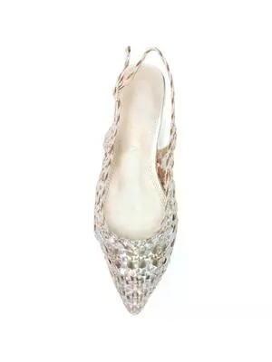 CARMELA Woven Slingback Flat Pumps