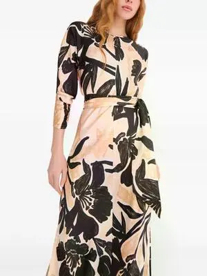 Cara Cara Belted Floral Maxi Dress