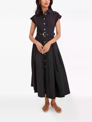 Cara Cara Octavia Belted Midi Dress - Black