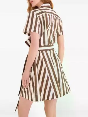 Cara Cara Lagos Striped Belted Mini Dress