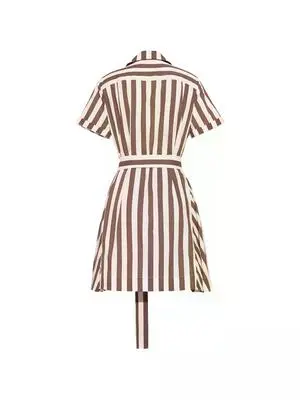 Cara Cara Lagos Striped Belted Mini Dress
