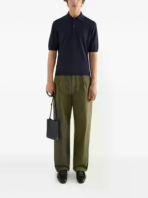 JIL SANDER Short-sleeve Wool Polo Shirt