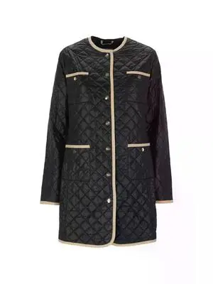 HUSKY Quilted Contrast-trim Jacket - Black