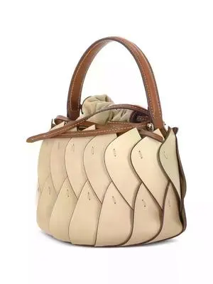 BOLDRINI Layered-panel Leather Tote Bag