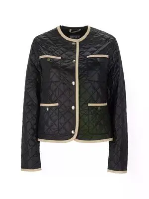 HUSKY Diamond-quilted Contrast-trim Jacket