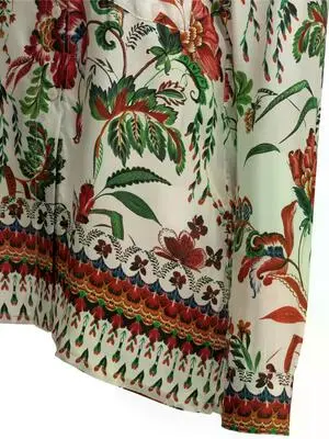 Samantha Sung Silk Floral Print Shirt