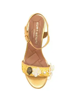 Kurt Geiger Eagle-head Raffia-effect Sandals