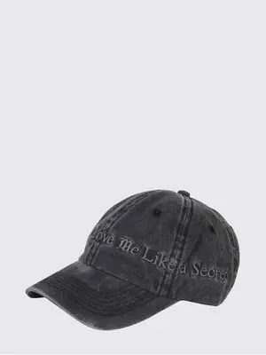 MISBHV Love Me Like A Secret Cotton Denim Baseball Cap - Black