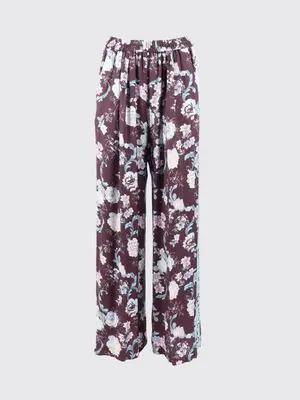 FORTE_FORTE Floral Print Viscose Palazzo Trousers - Brown