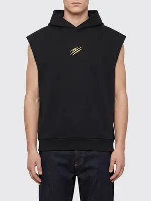 PLEIN SPORT Sleeveless Hooded Sweatshirt - Black