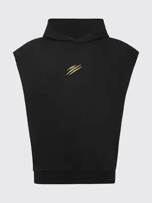 PLEIN SPORT Sleeveless Hooded Sweatshirt - Black