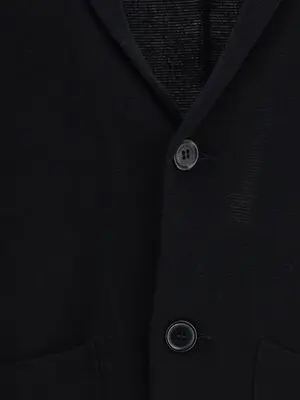 ROBERTO COLLINA Single-breasted Cotton Blazer - Black