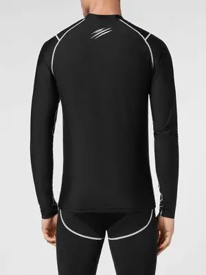 PLEIN SPORT Technical Stretch Fabric Long Sleeve T-shirt