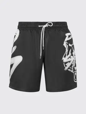 PLEIN SPORT Graphic Print Drawstring Shorts