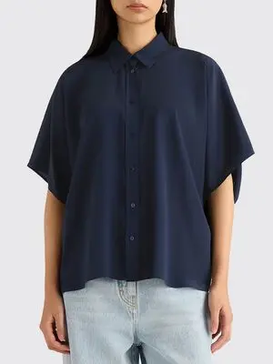 Momoni Silk Blend Shirt - Blue